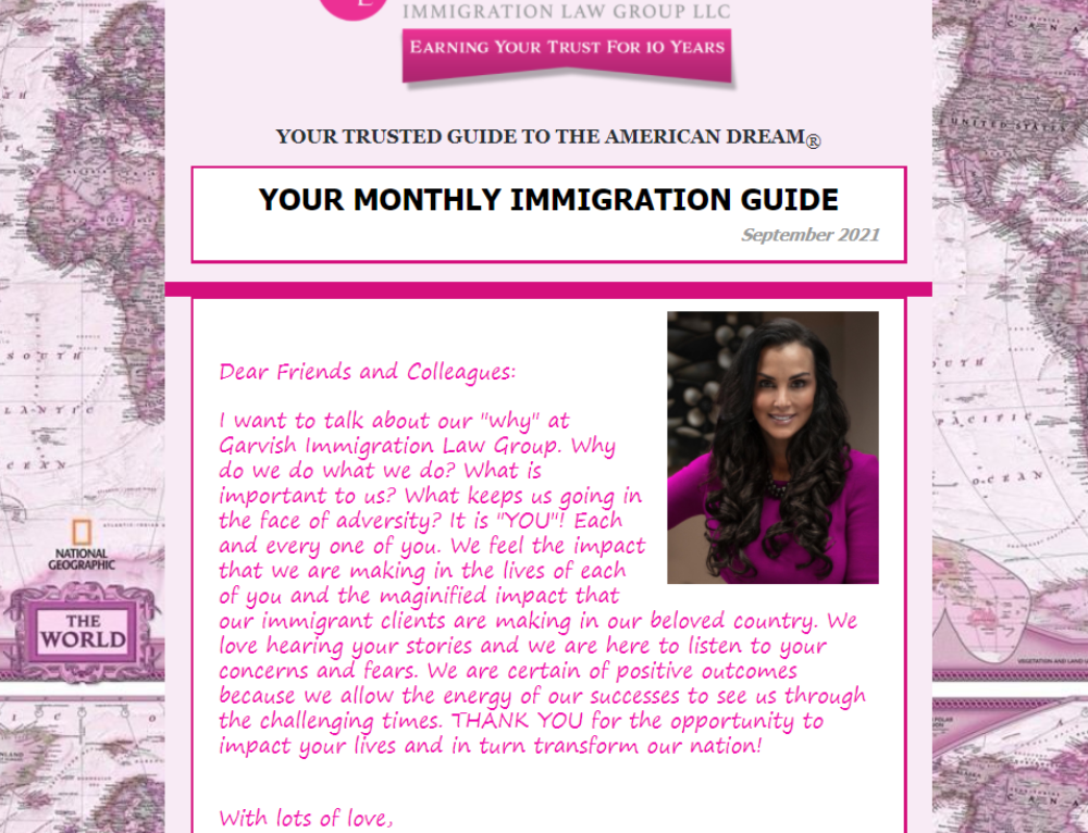 October Newsletter - Garvish Immigration Law Group
